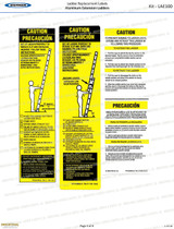 Werner Parts LAE100 Safety Labels - Aluminum Extension Ladders | ALUM ...