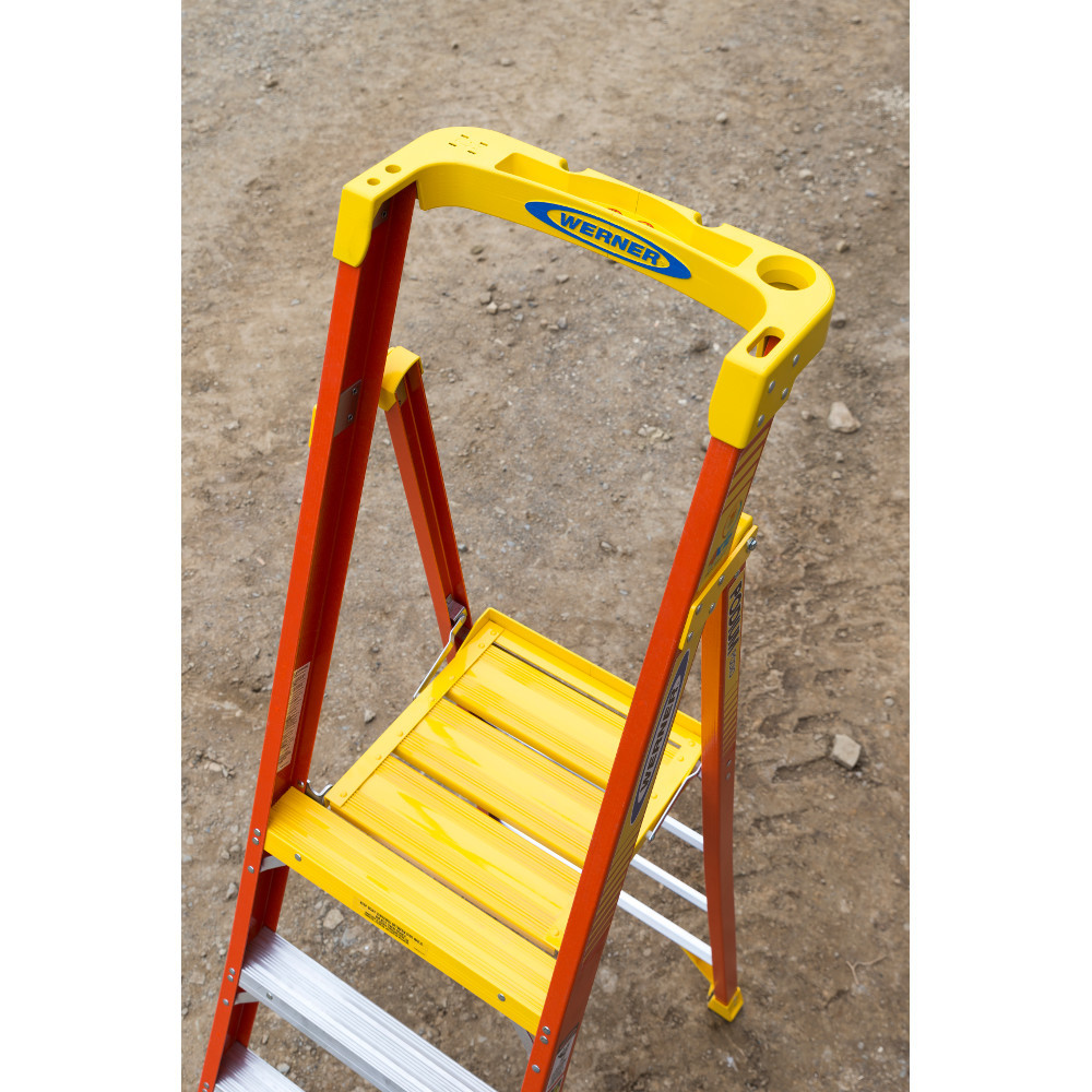 Werner PD6200-4C Series Podium Ladder with Casters | 300 lb Rated ...