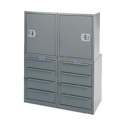 Adrian Steel #MD605 Cabinet & Drawer Module, 36w x 54h x 12d, Gray ...