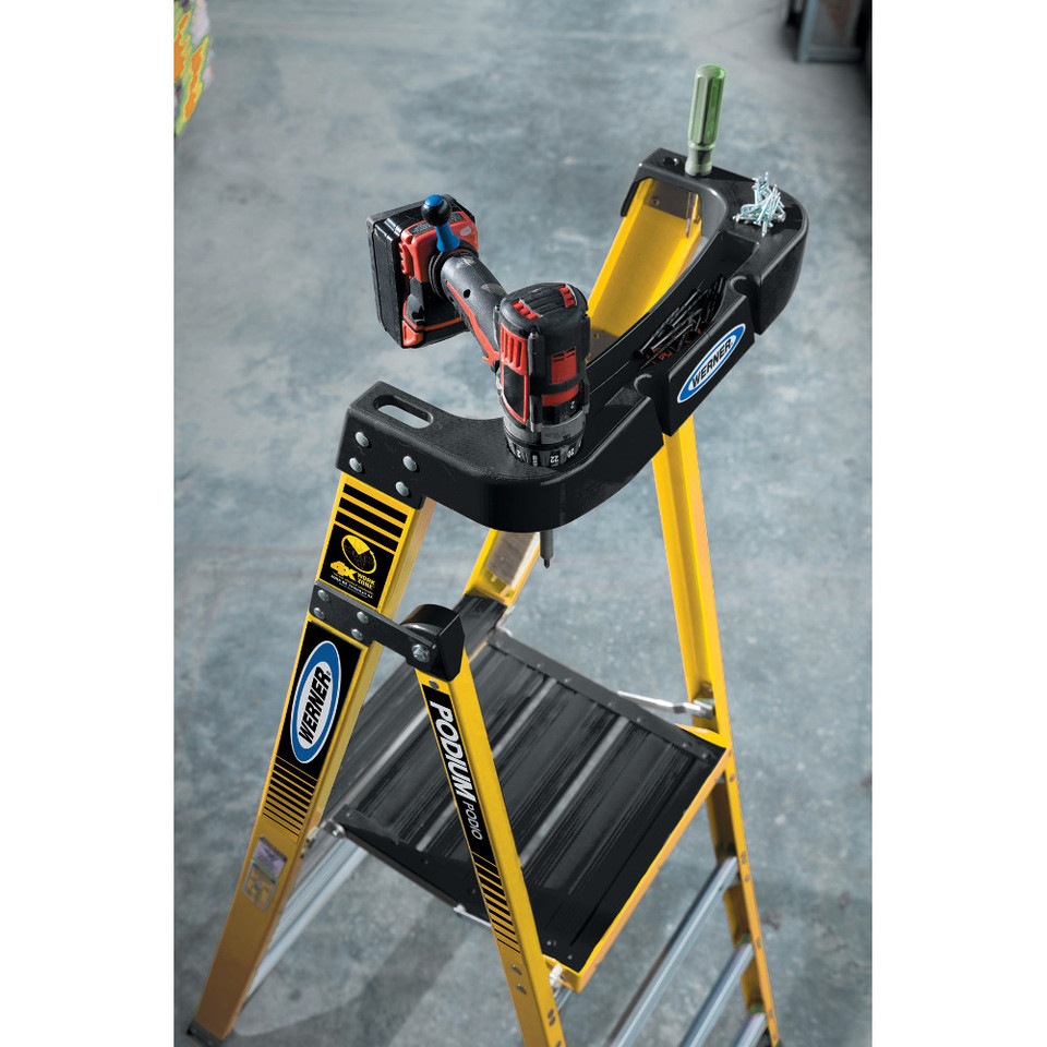 Werner PD7300 Series Fiberglass Podium Ladder | 375 lb Rated ...