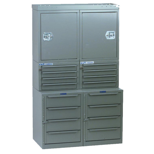 Adrian Steel #MD702 Cabinet & Drawer Module, 36w x 60h x 18d, Gray ...