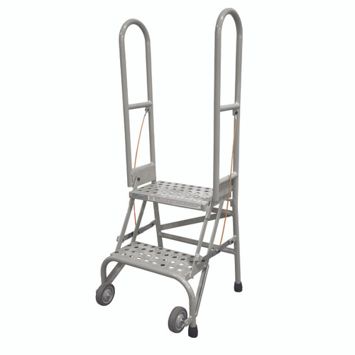 Cotterman SAS2A3 | Steel 2-Step Stock-N-Store Rolling Folding Ladder ...
