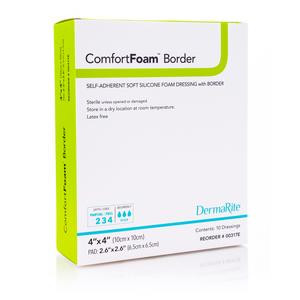 DM00317E ComfortFoam Border Foam Wound Dressing with Soft Silicone ...