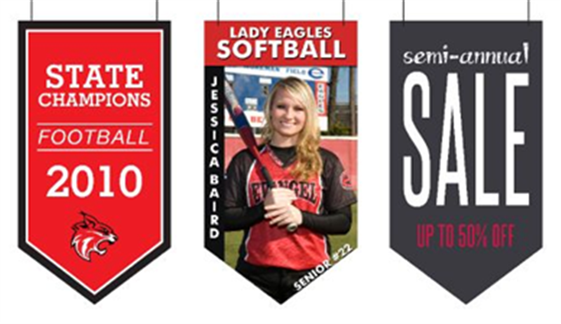 Custom Pennant Banners | Custom Pennant Flag & Banner Printing | Half ...