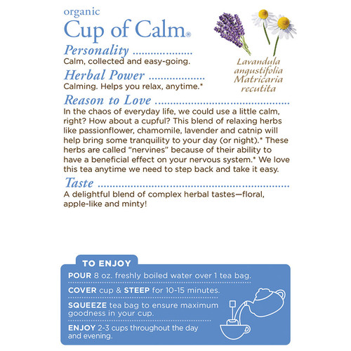 Organic Cup of Calm Tea By Traditional Medicinals, 16 bags - In His ...