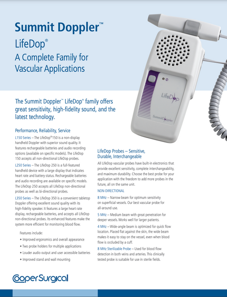 Summit LifeDop® 250 Fetal Doppler - DopplerDirect.com