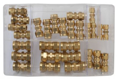 Assorted, Brass, Tube, Couplings, Metric