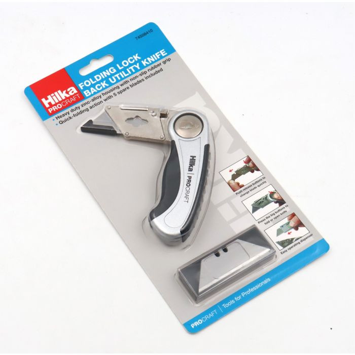 Lock Knife + 10 Blades (Quick Release) (Pack of 1)