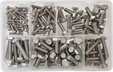 Assorted, Stainless, Steel, Metric, Setscrews, 120