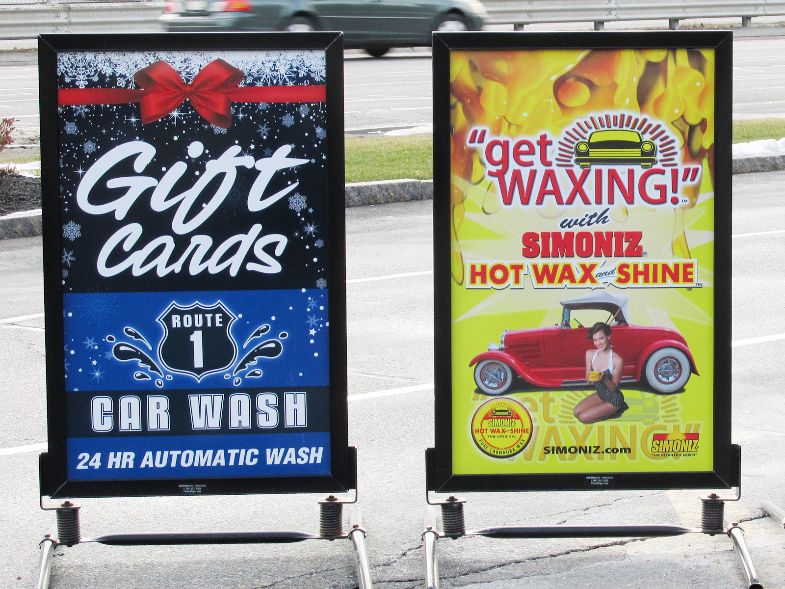 Five Boro Flag Banner and Sign