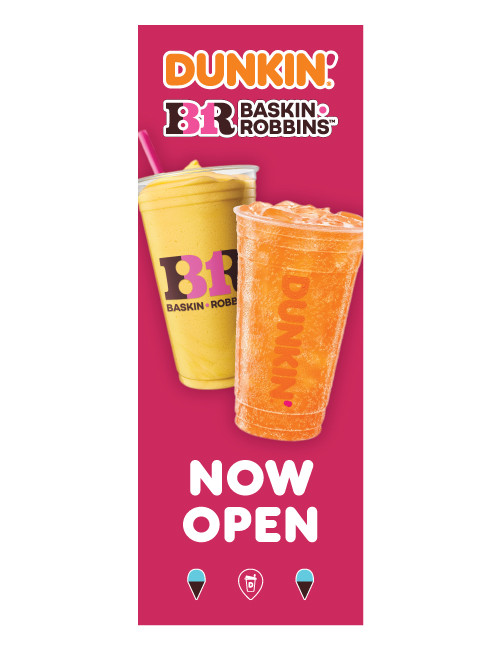Dunkin' Donuts & Baskin Robbins 3'x8' Lamppost Banner