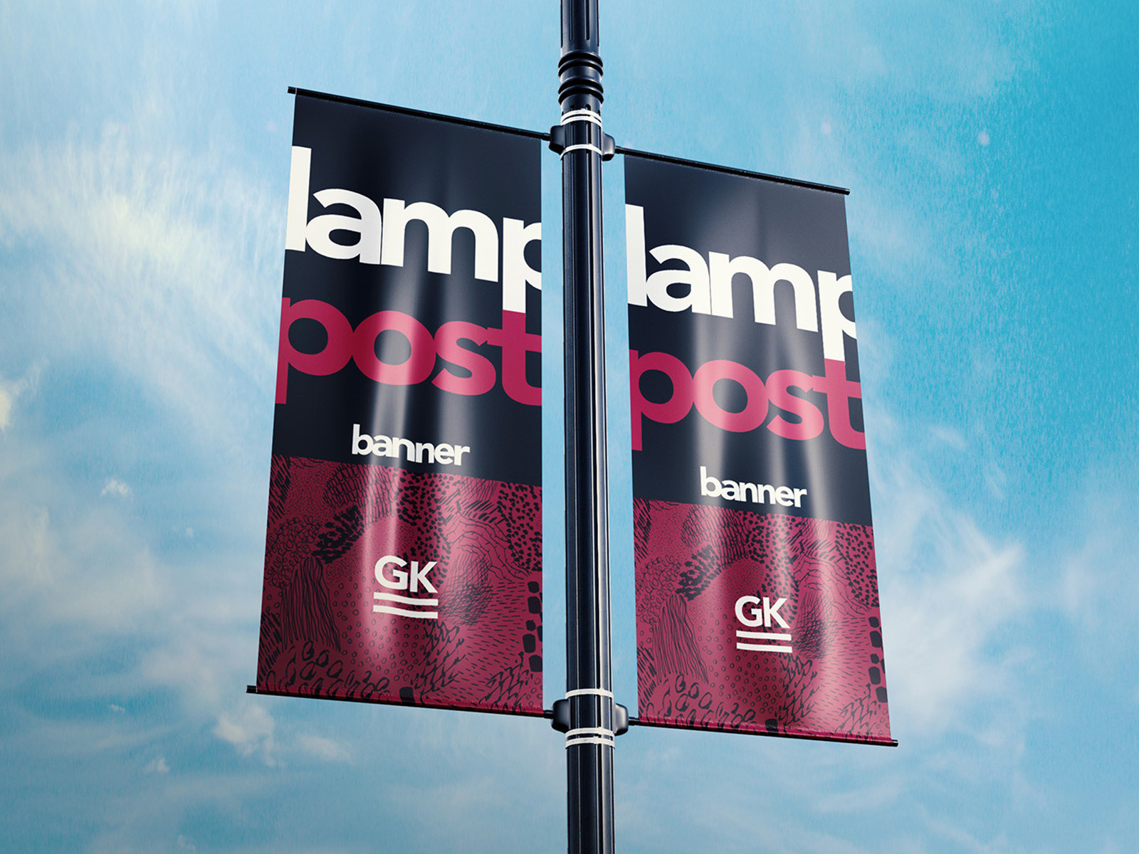 Five Boro Flag Banner and Sign