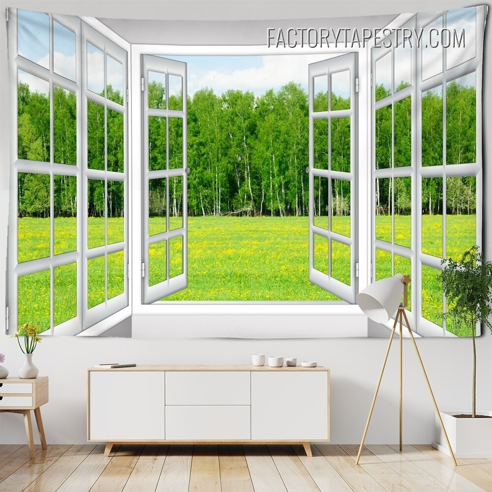 Window Nature View Tapestry - Factorytapestry.com
