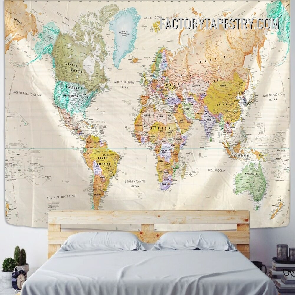 Political World Map - Factorytapestry.com