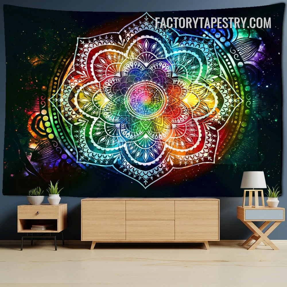 Rainbow Mandala Design - Factorytapestry.com
