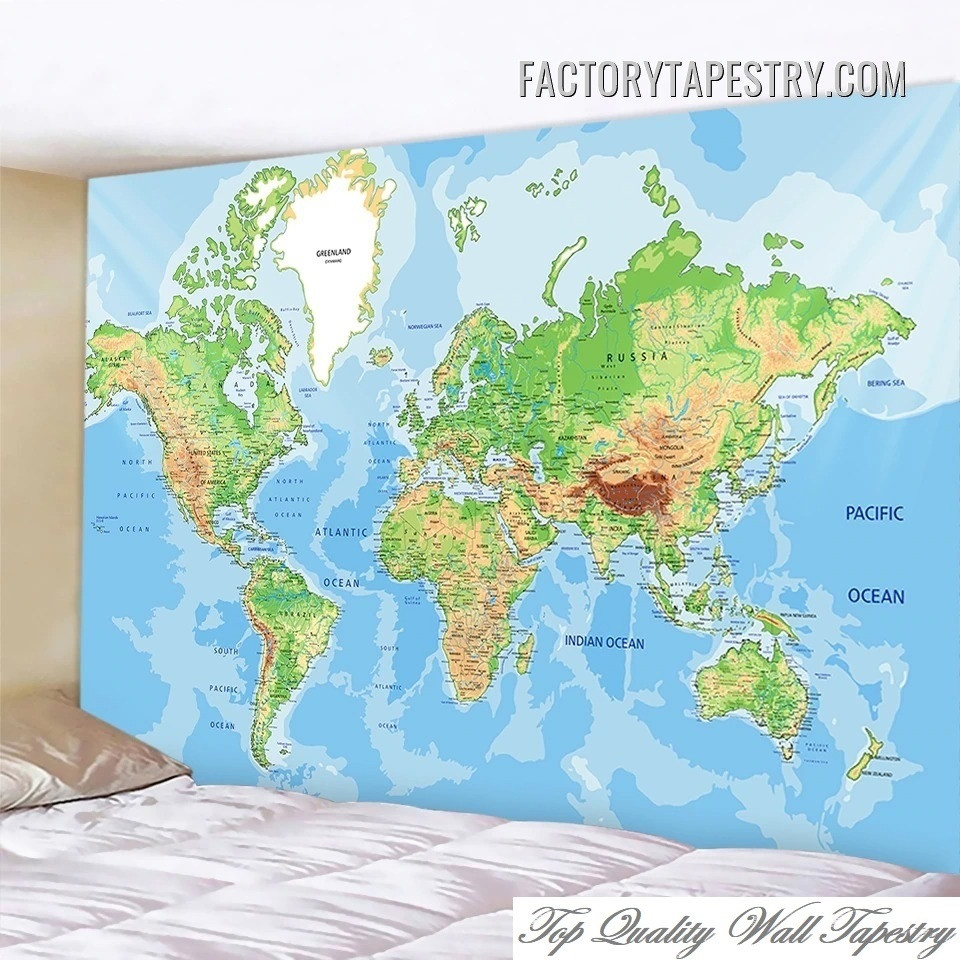 Political World Map - Factorytapestry.com