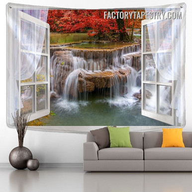 Window View Waterfall - Factorytapestry.com