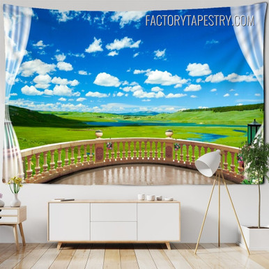 Green Landscape Tapestry - Factorytapestry.com