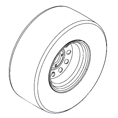 Husqvarna 580747003 - Tire Tire & Wheel Assembly Bla - Genuine Part