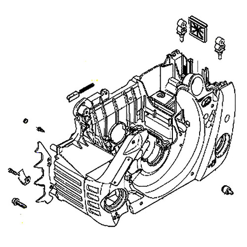 Husqvarna 510065920 - Crankcase Assy Grey - Genuine Part