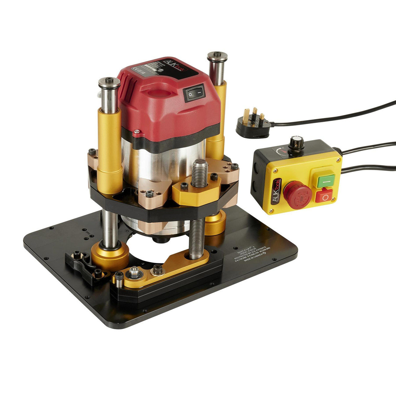 INCRA Mast R Lift II and AUKTools Router Motor 2400W with Speed Control NVR Switch Wood Workers Workshop