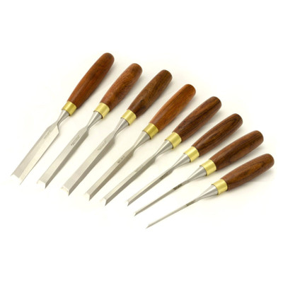 Ashley Iles MkII Bevel Edged Chisels Set of 6 with Tool Roll Wood Workers Workshop