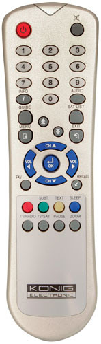 Original Remote Control Konig for Satellite Receivers - Millions of Spares