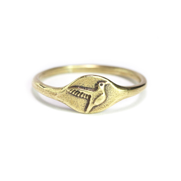 Hummingbird Signet Ring - Marmalade