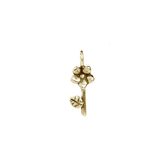 Flower with Stem bronze charm - Marmalade Designs