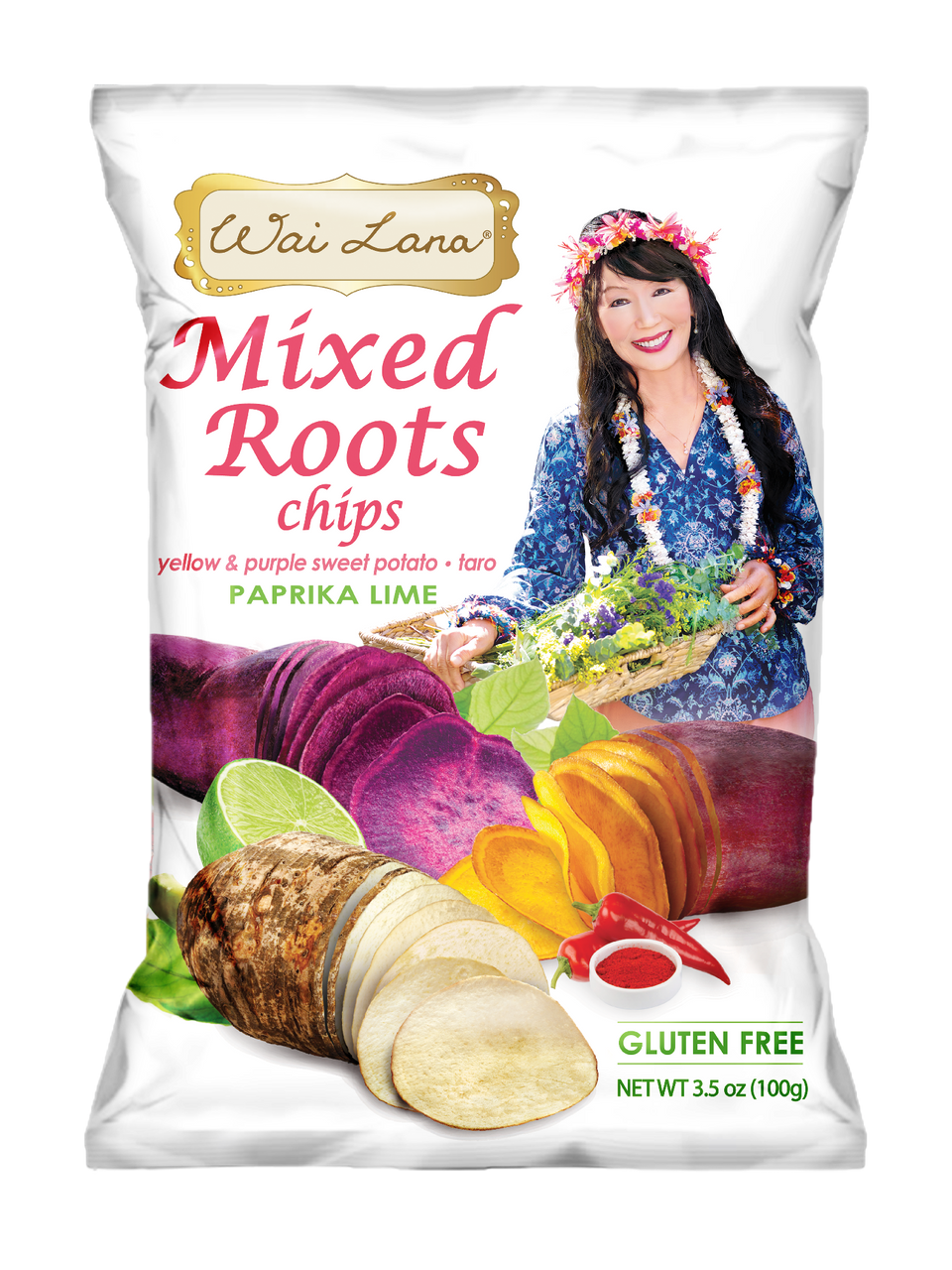 Mixed Roots Chips: Paprika Lime (3.5 oz) - Wai Lana