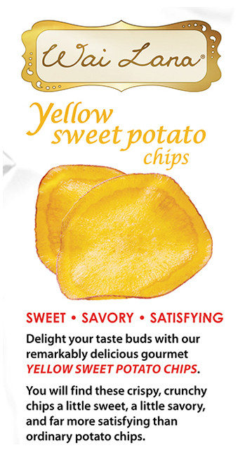 Yellow Sweet Potato Chips: Smoky Barbeque (7.5 oz) - Wai Lana