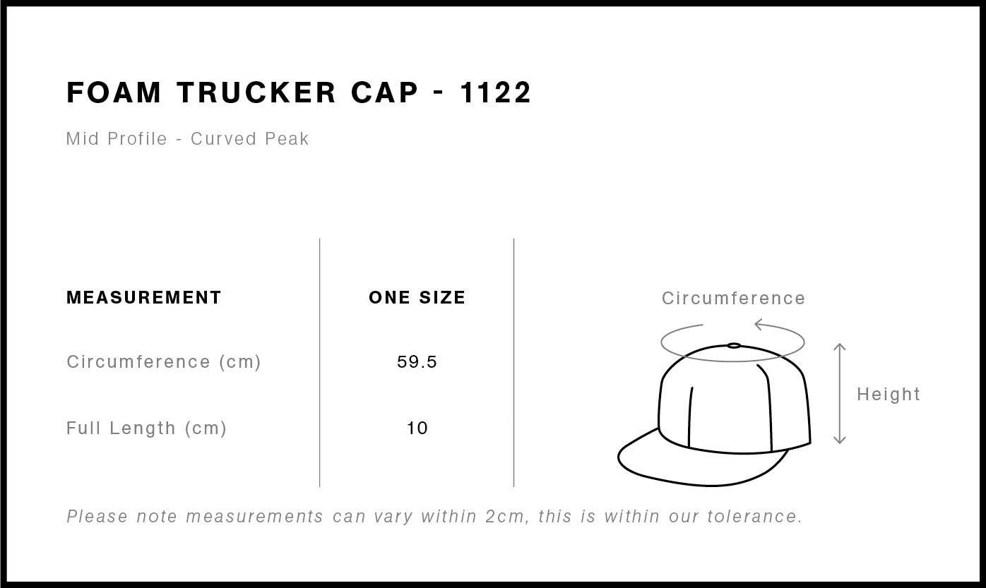 Foam Trucker Cap - 1122 - AS Colour NZ
