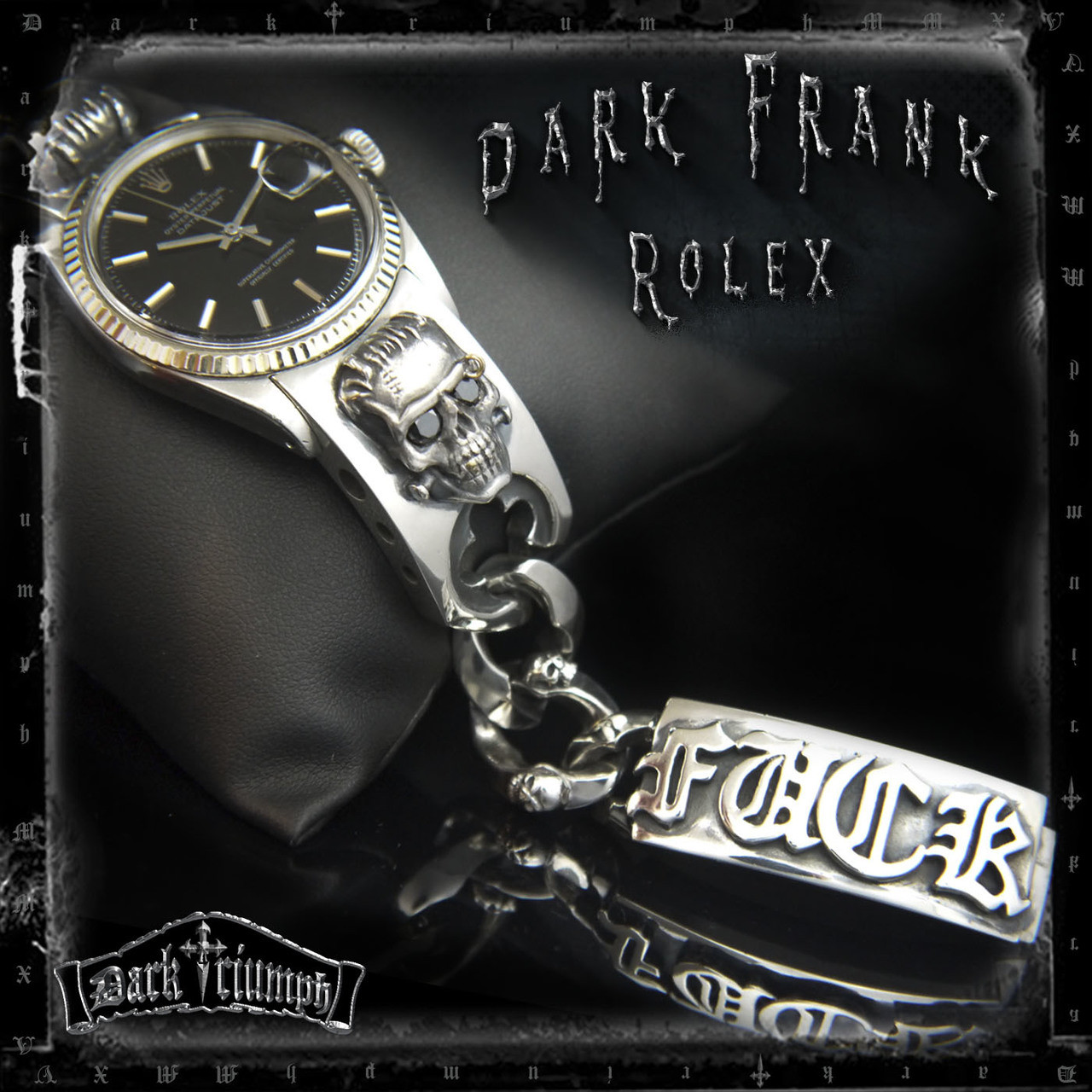 Vintage Rolex Watch | Silver Diamond Crown Heart Cross Bracelet