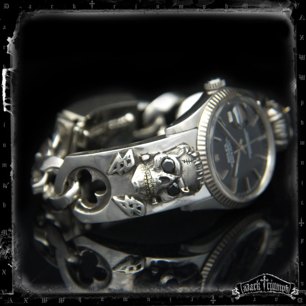 Custom Rolex Watch | Silver Gold Diamond Bracelet