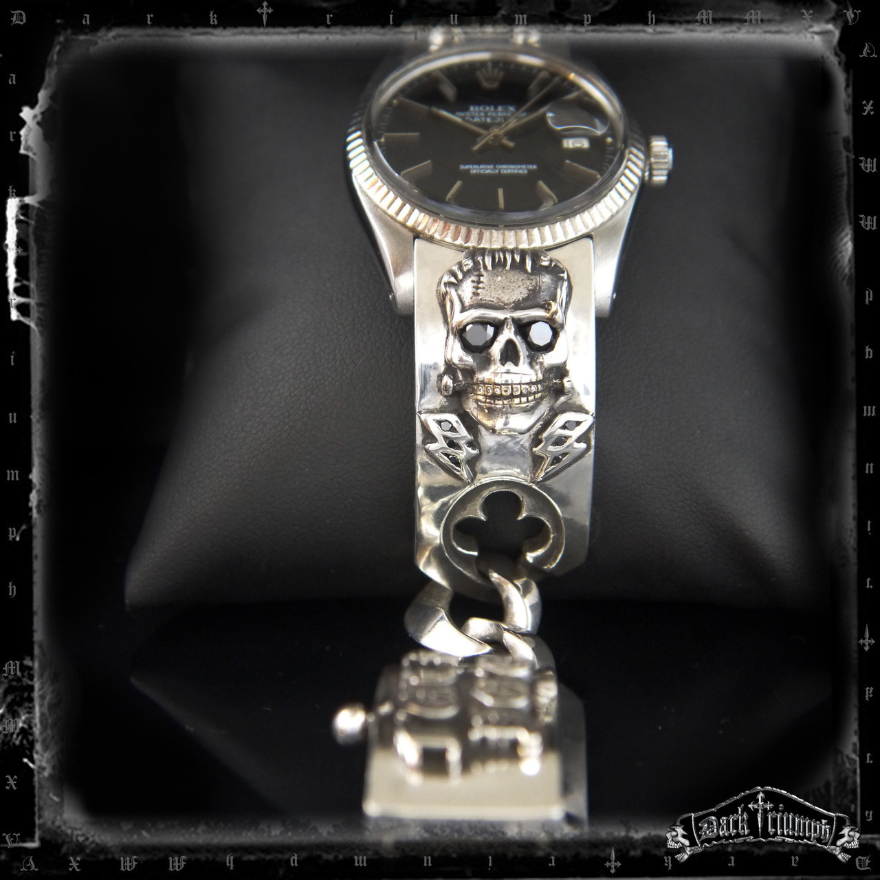 Custom Rolex Watch | Silver Gold Diamond Bracelet