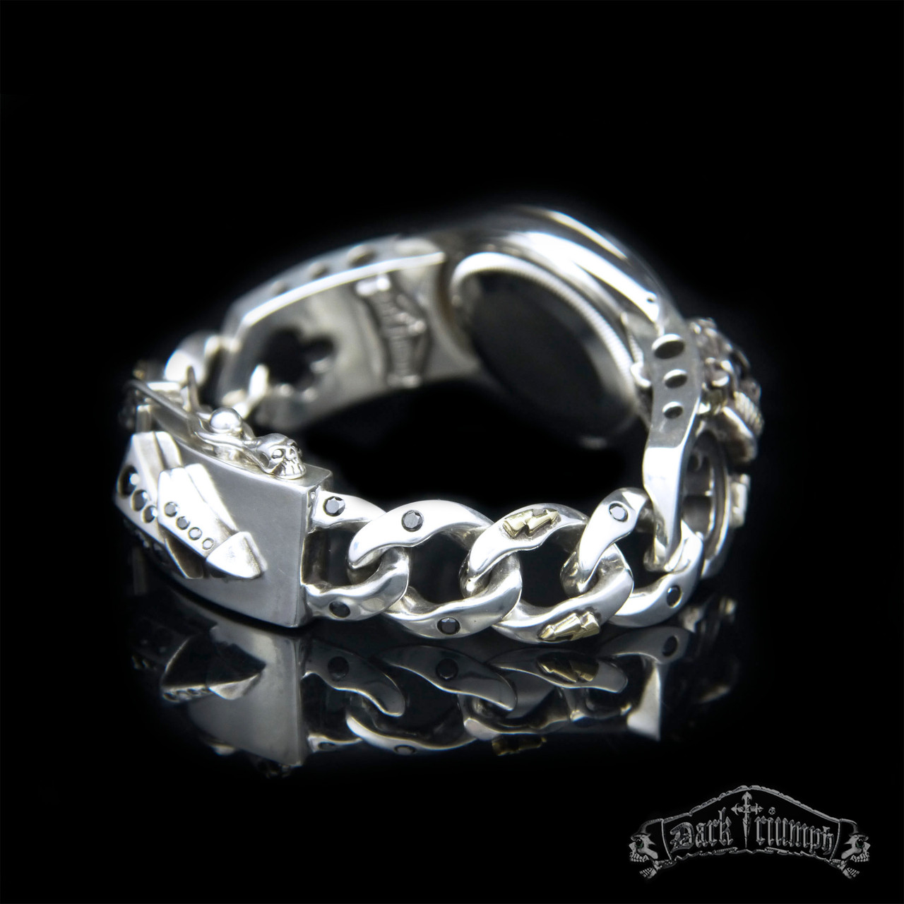 Rolex Watch | Silver Gold Diamond Frankenstein Bracelet