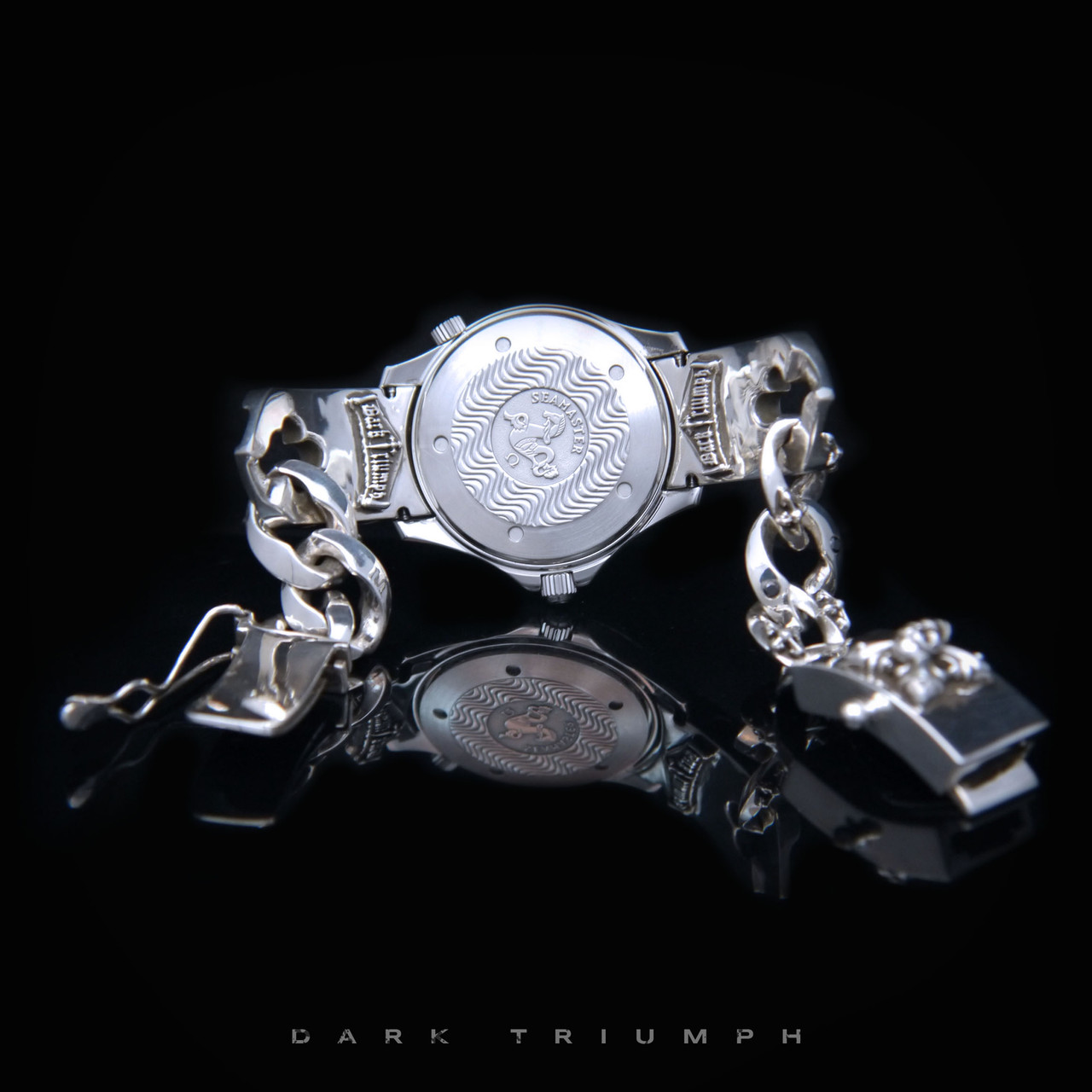 Custom Luxury Watches | Diamond Skull Gold Sterling Silver