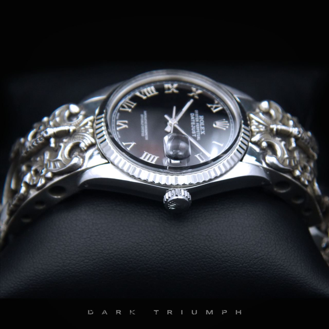 Rolex Watches | Diamond Dagger Sterling Silver Skull Bracelet