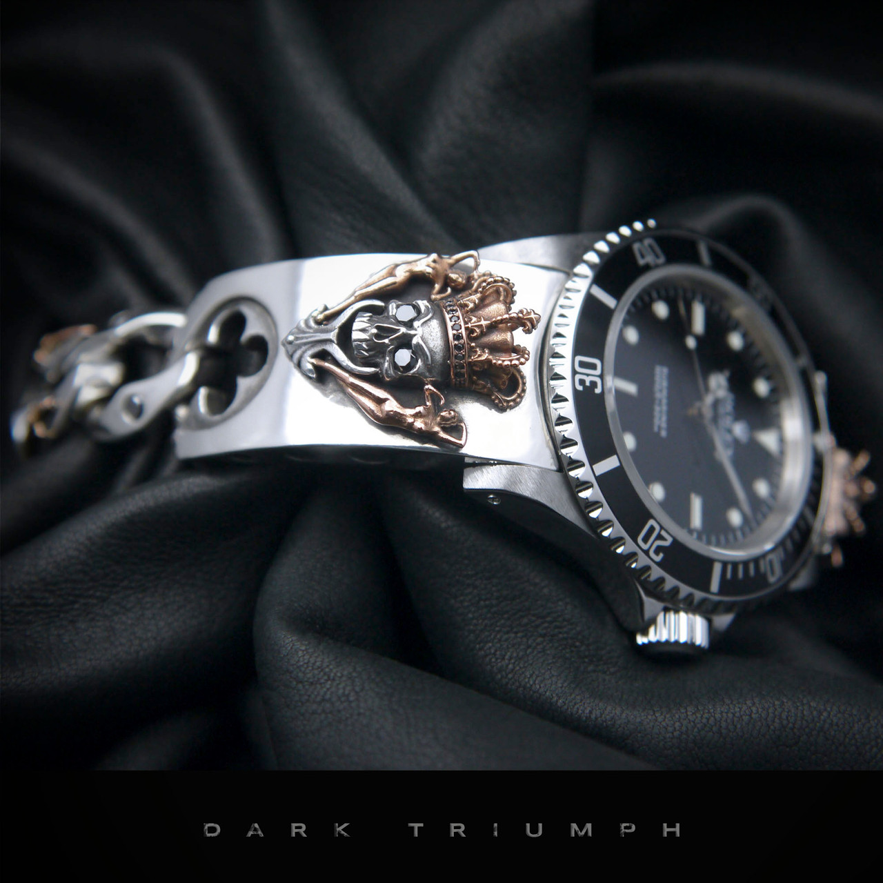 Rolex Watches | Diamond Gold Goddess Aphrodite Skull Silver Skull Bracelet