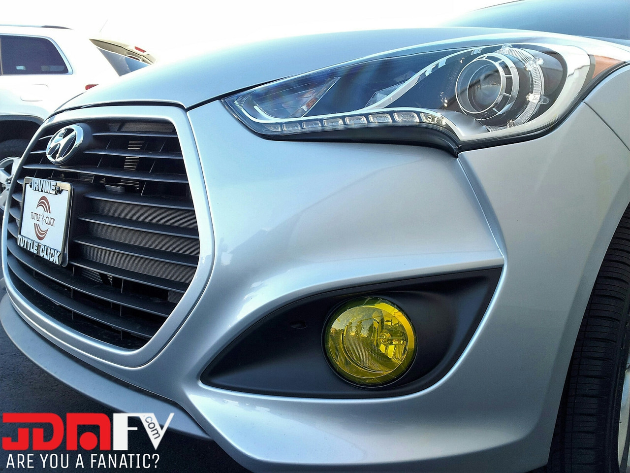 2013 Hyundai Velsoter Turbo Precut Yellow Fog Light Overlays Tint