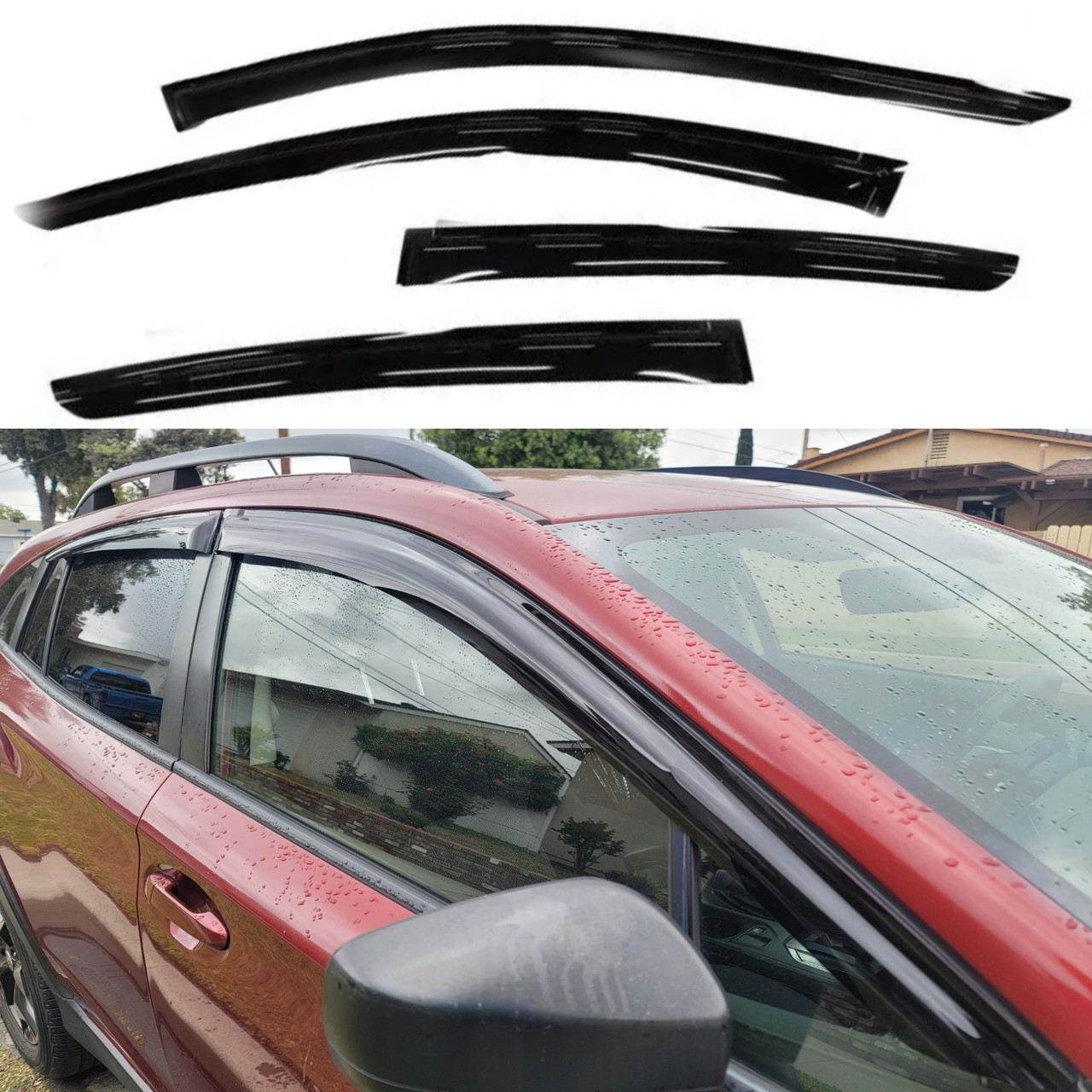 Window Visors Rain Guard Deflectors (2013-2016 Crosstrek/Impreza ...