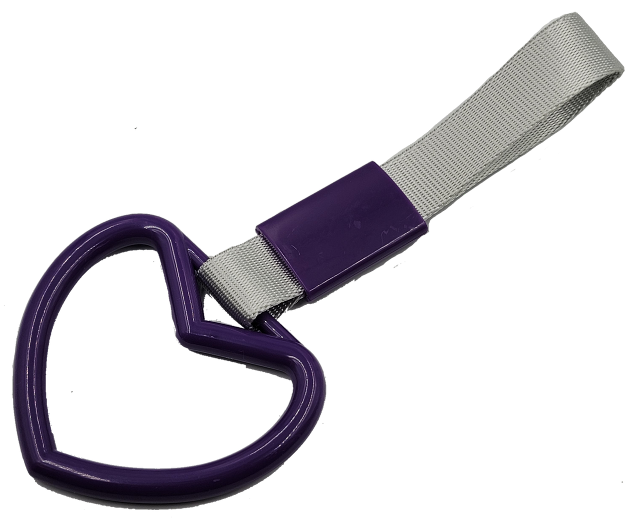 TSURIKAWA Heart Shaped Subway Train Handle Style - Purple & White strap ...