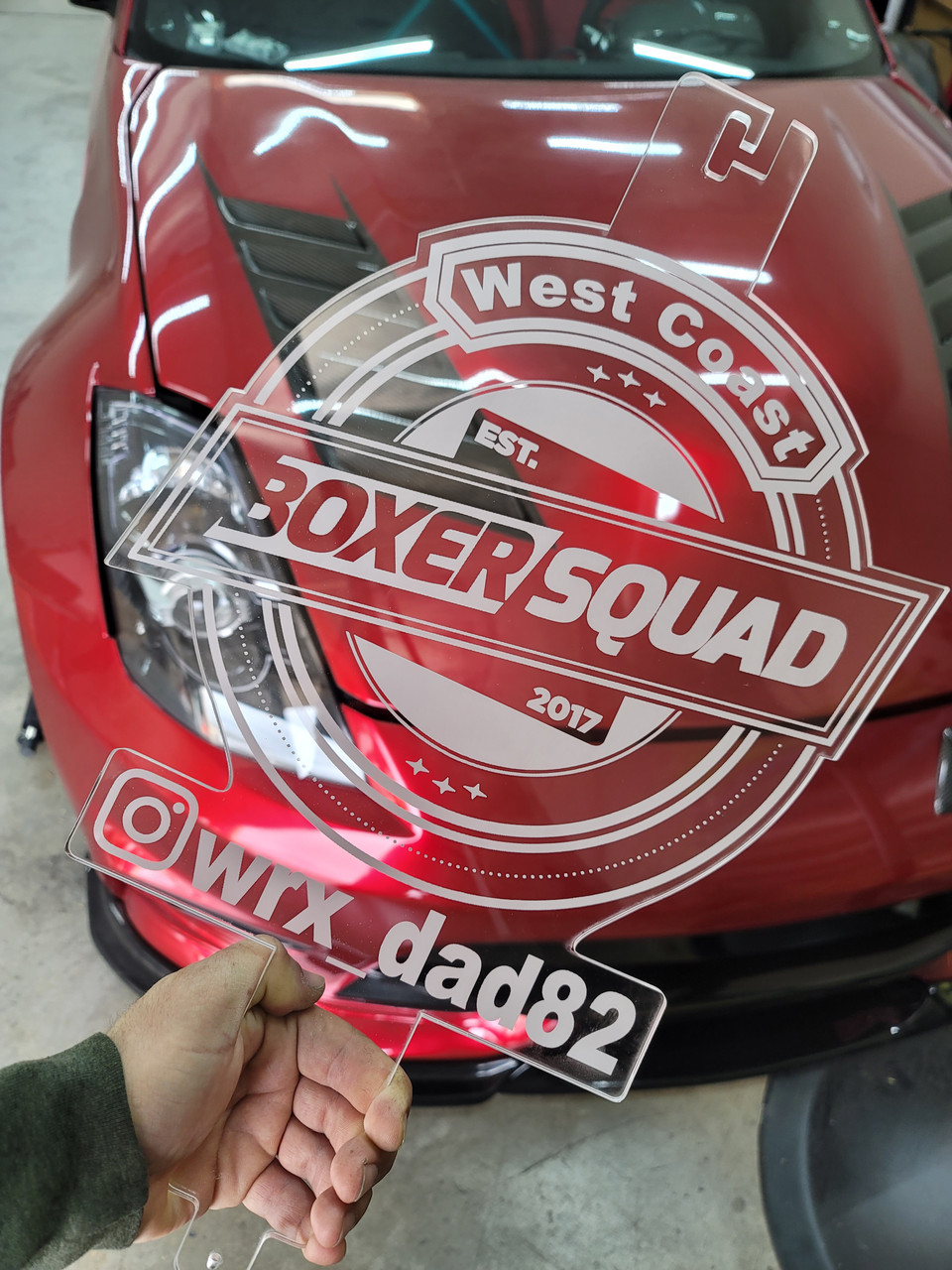 BOXER SQUAD w/ Instagram Hood Prop (1/4" ThIckness) - JDMFV WRAPS