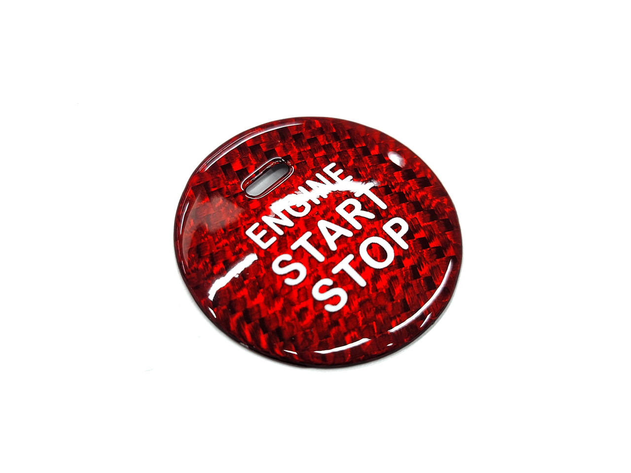 Red Real Carbon Fiber Engine Push Start Button For Subaru BRZ Crosstrek ...