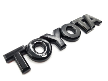 Toyota Gloss Black Trunk Emblem Lettering- Hyperblue Series - JDMFV WRAPS
