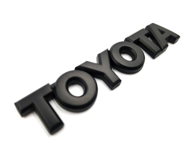 Toyota Matte Black Trunk Emblem Lettering- Hyperblue Series - JDMFV WRAPS