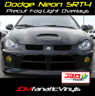 03-05 Dodge Neon SRT4 Precut Yellow Fog Light Overlays Tint