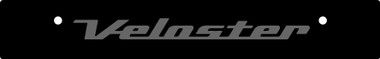 Vanity Plate Delete VELOSTER Logo Engraved - Gloss Black Acrylic ...
