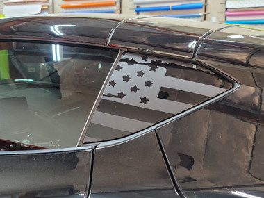 Distressed American Flag Quarter Window Decal (2020-2023 Corvette ...