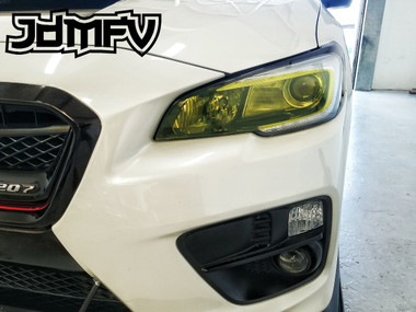 RALLY YELLOW Headlight overlays Tint (2015-2021 WRX/STI) - JDMFV WRAPS